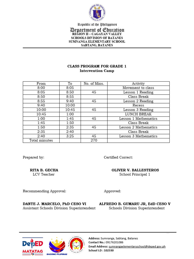 NLC - Classroom Program Sumes | PDF | Childhood | Play (Activity)