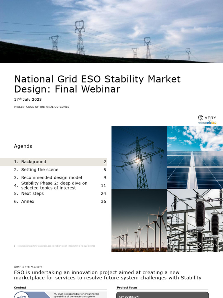 National Grid ESO Stability Market Design | PDF | Electricity Generation | Electrical Grid