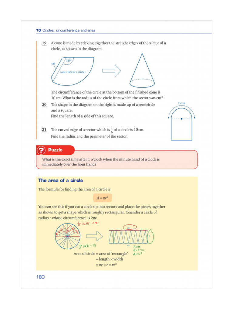 Circles - Circumference and Area Part 2 | PDF