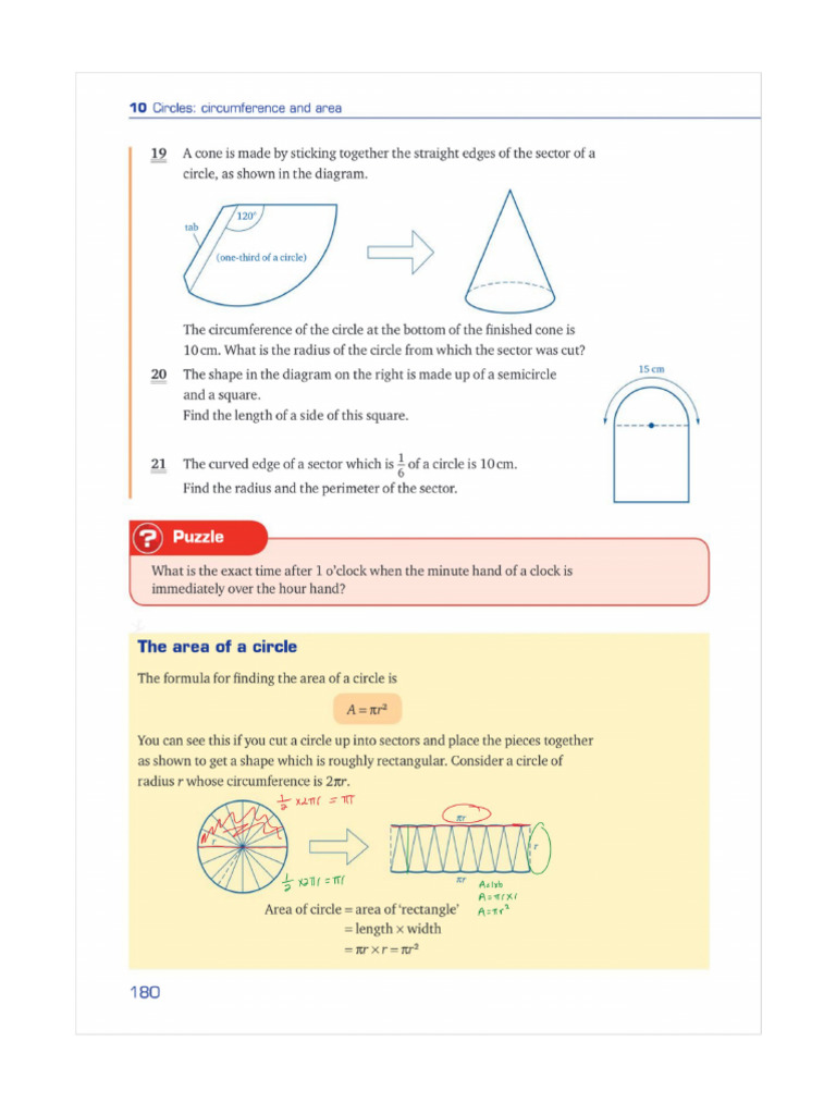 Circles - Circumference and Area Part 2 | PDF