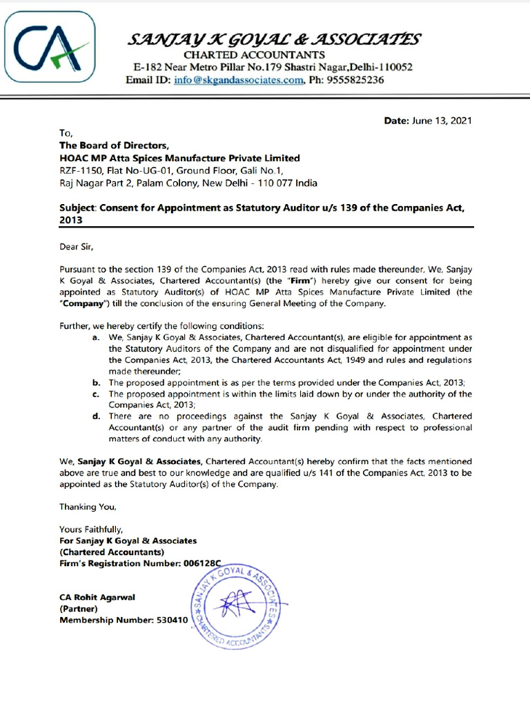 Written Consent Given by Auditor-19022024 | PDF
