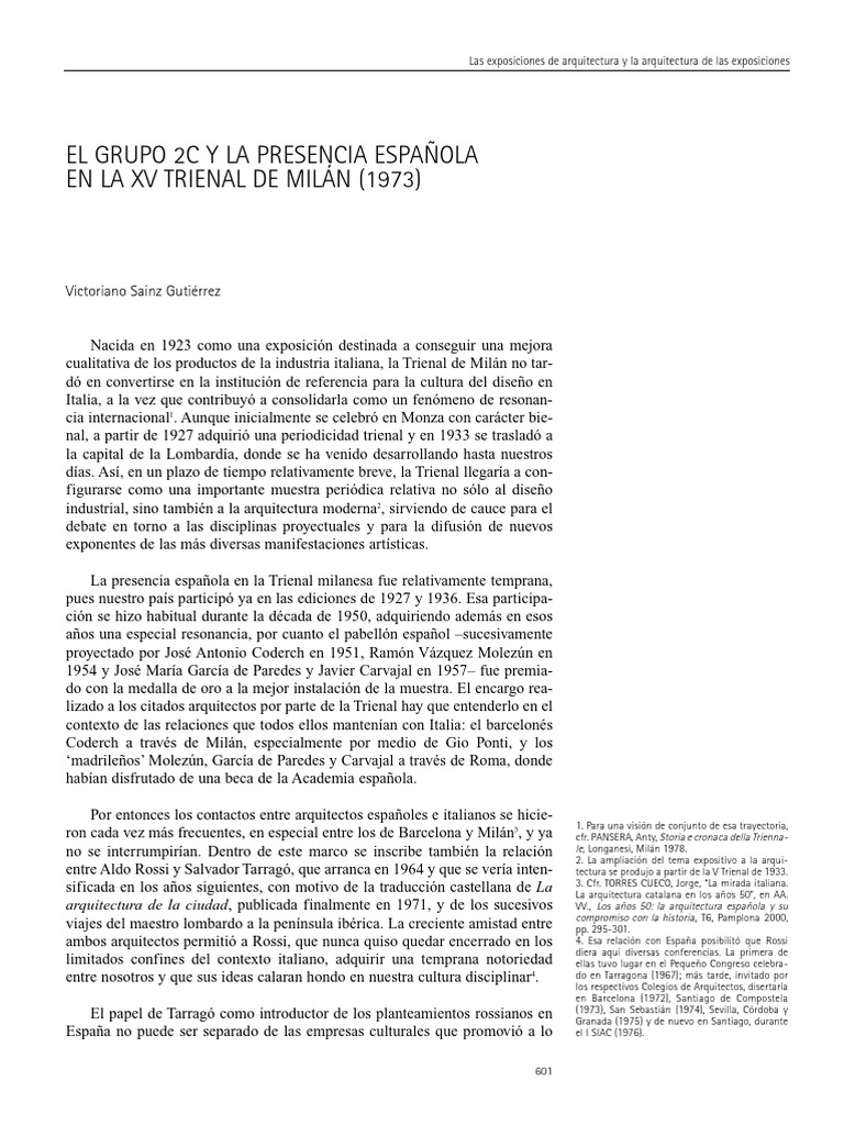 El Grupo 2C y La XV Trienal de Milán (2014) | PDF | España | Barcelona