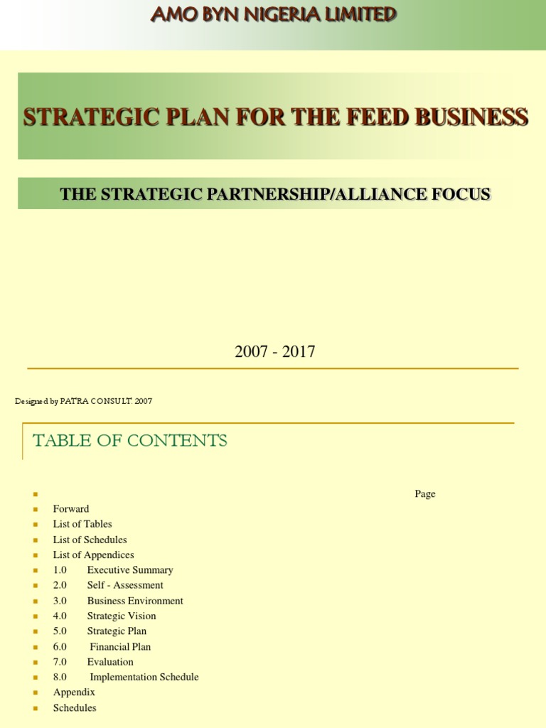 AMO Nigeria's 2007 Strategic Plan | PDF | Strategic Management ...