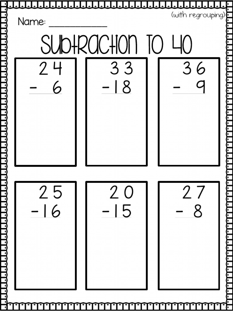Subtraction Practice for Kids | PDF