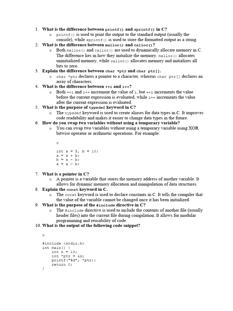 C Programming | PDF | Pointer (Computer Programming) | Programming ... C Programming | PDF | Pointer (Computer Programming) | Programming ...