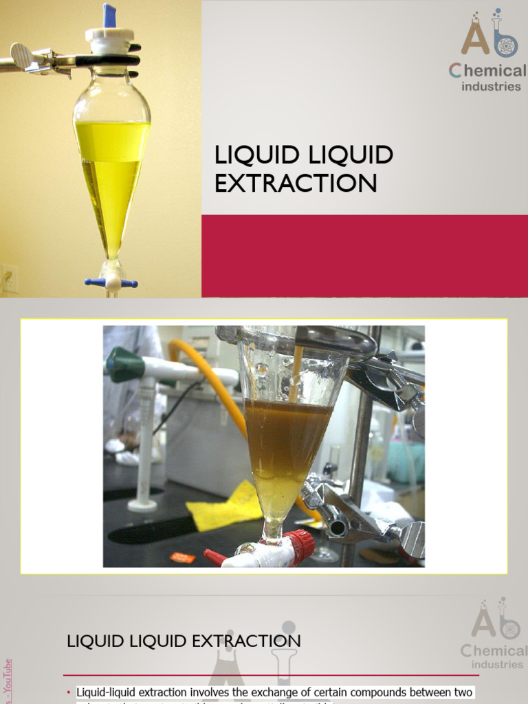 LiquidLiquid Extraction - Solid Liquid Extraction | PDF