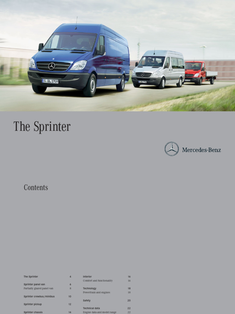 71 Basic Sprinter Complete INT - en | PDF | Mercedes Benz Sprinter | Van
