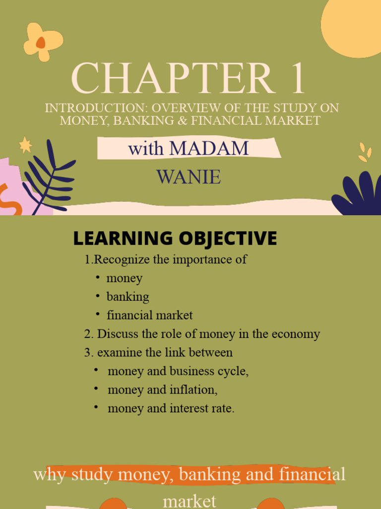 Chapter 1 Introduction Overview of The Study On Money, Banking ...