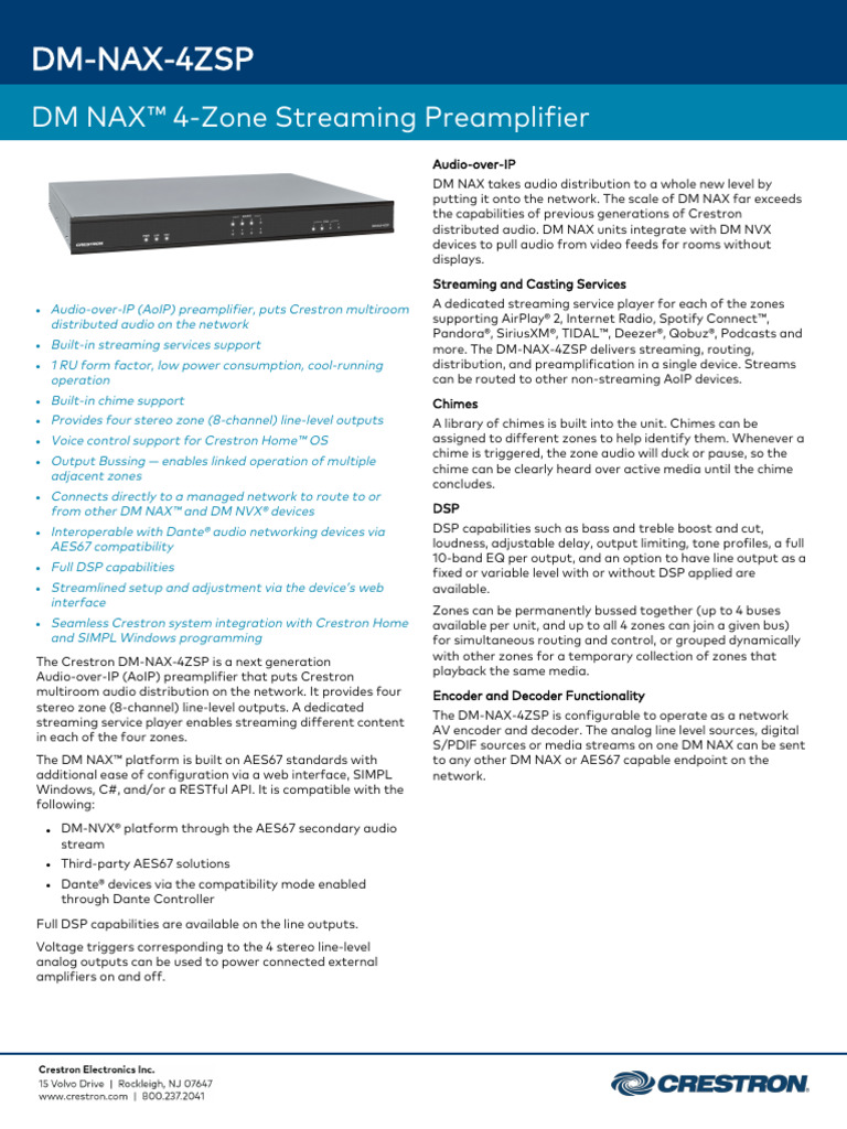 Ss - DM NAX 4ZSP | PDF | Equalization (Audio) | Electronics