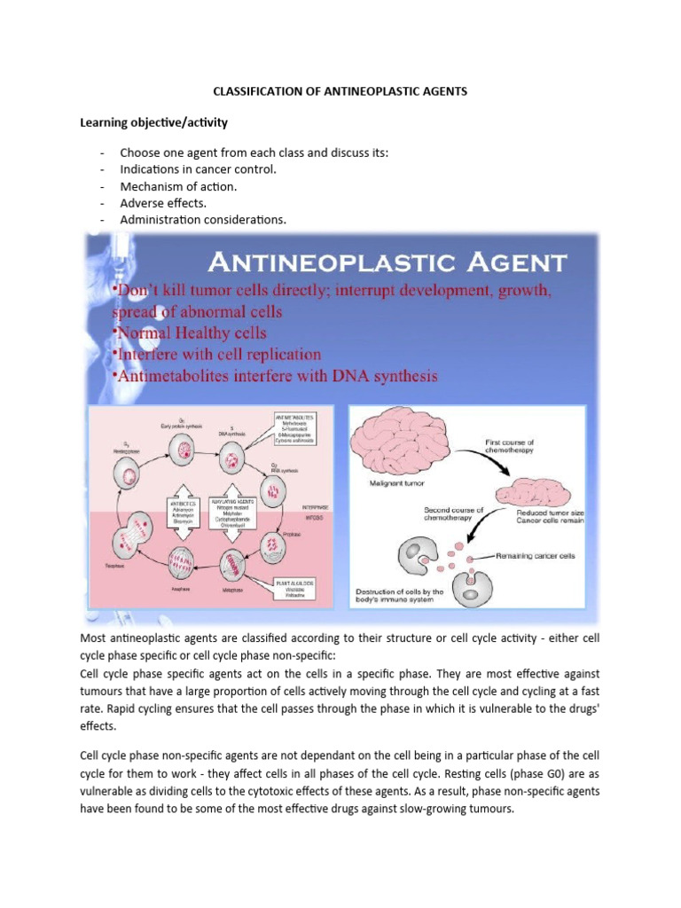 Antineoplastic Agents | PDF | Chemotherapy | Cancer