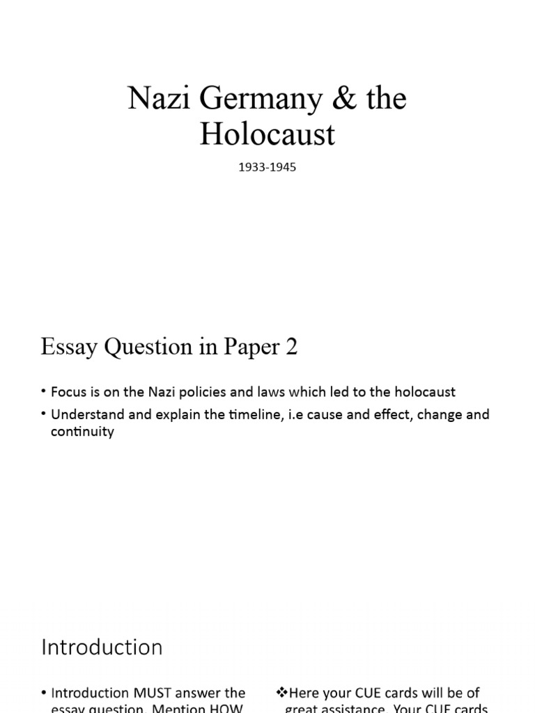 Nazi Policies Leading to Holocaust | PDF | Nazi Germany | Jews And Judaism