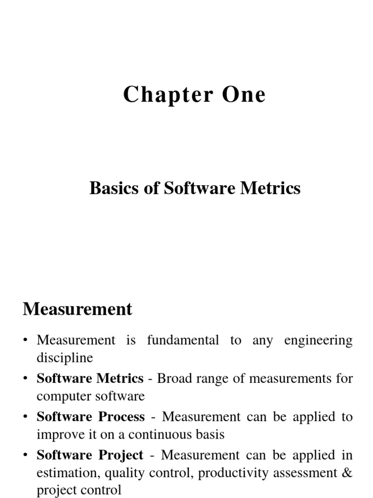 Chapter 1 Basics of Software Metrics | PDF | Level Of Measurement ... Chapter 1 Basics of Software Metrics | PDF | Level Of Measurement ...