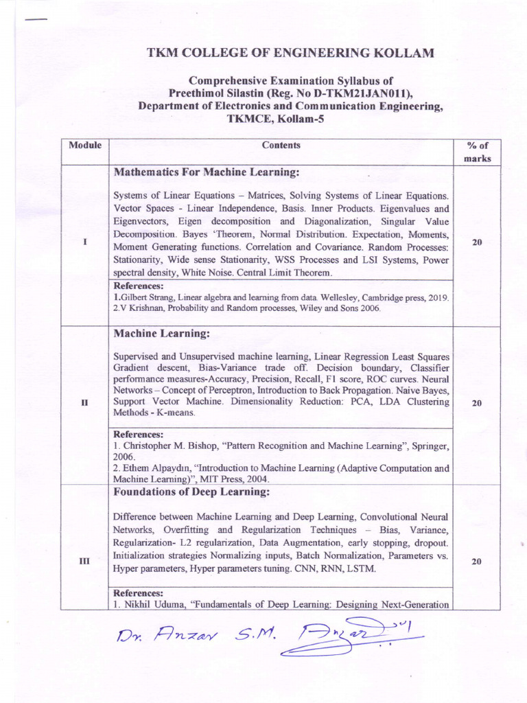 Syllabus For Comprehensive Examination-1 | PDF