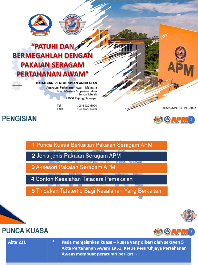 Tatacara Pemakaian Pakaian Seragam Apm-2022-7 | PDF