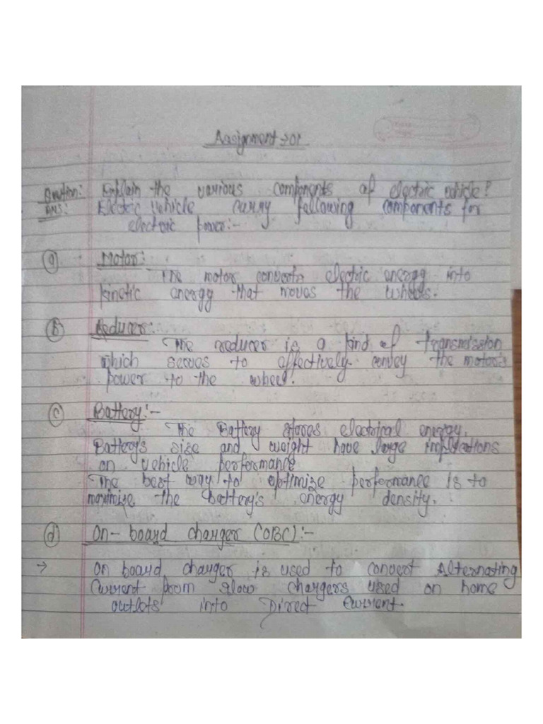 Electrical Vehicle Assignment Rec Azamgarh | PDF