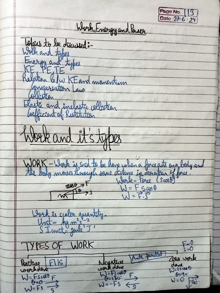 Ch-5 Work, Energy and Power | PDF