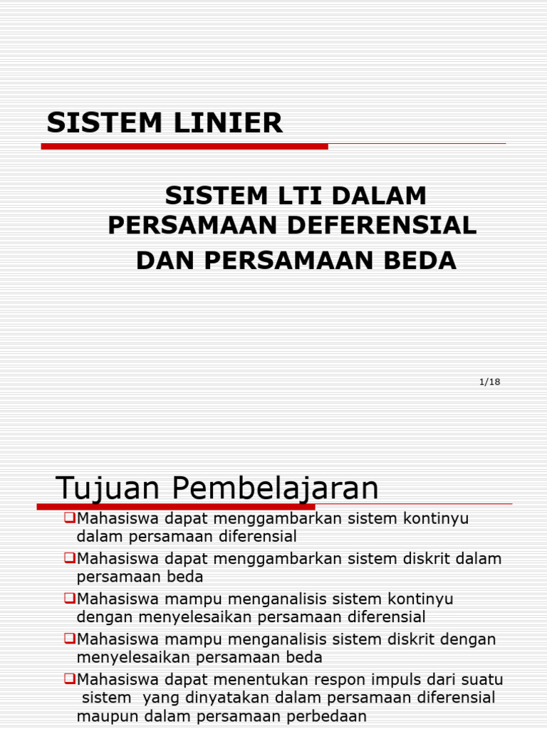 Persamaan Diferensial Dan Persamaan Beda | PDF
