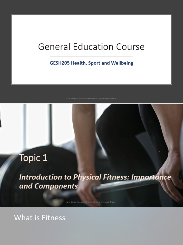 Topic 1-Introduction To FItness | PDF | Muscle Contraction | Physical ...