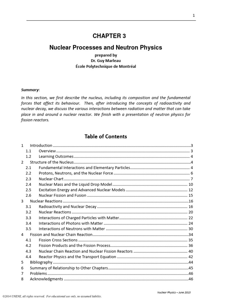 3 - Nuclear Processes and Neutron Physics | PDF | Nuclear Physics | Neutron