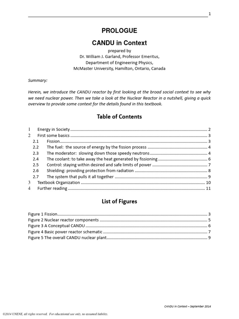 0 - Prologue - CANDU in Context | PDF | Nuclear Fission | Neutron