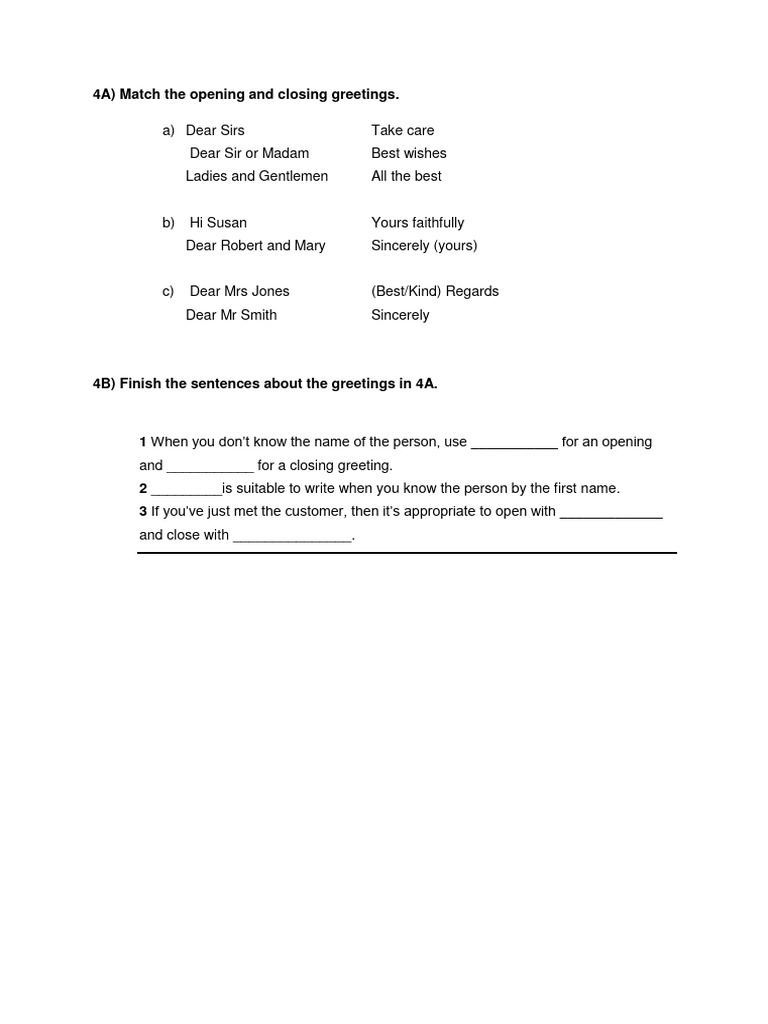 Business Email Greetings Guide | PDF