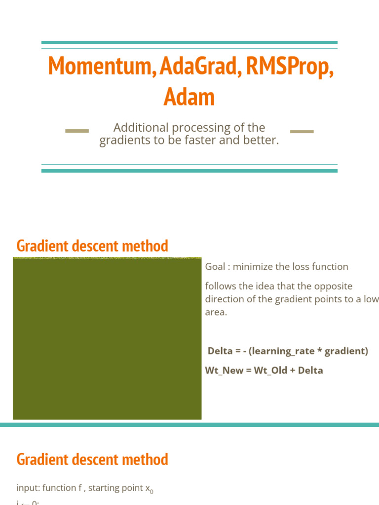 Momentum, AdaGrad, RMSProp, Adam | PDF | Mathematical Analysis | Mathematical Optimization
