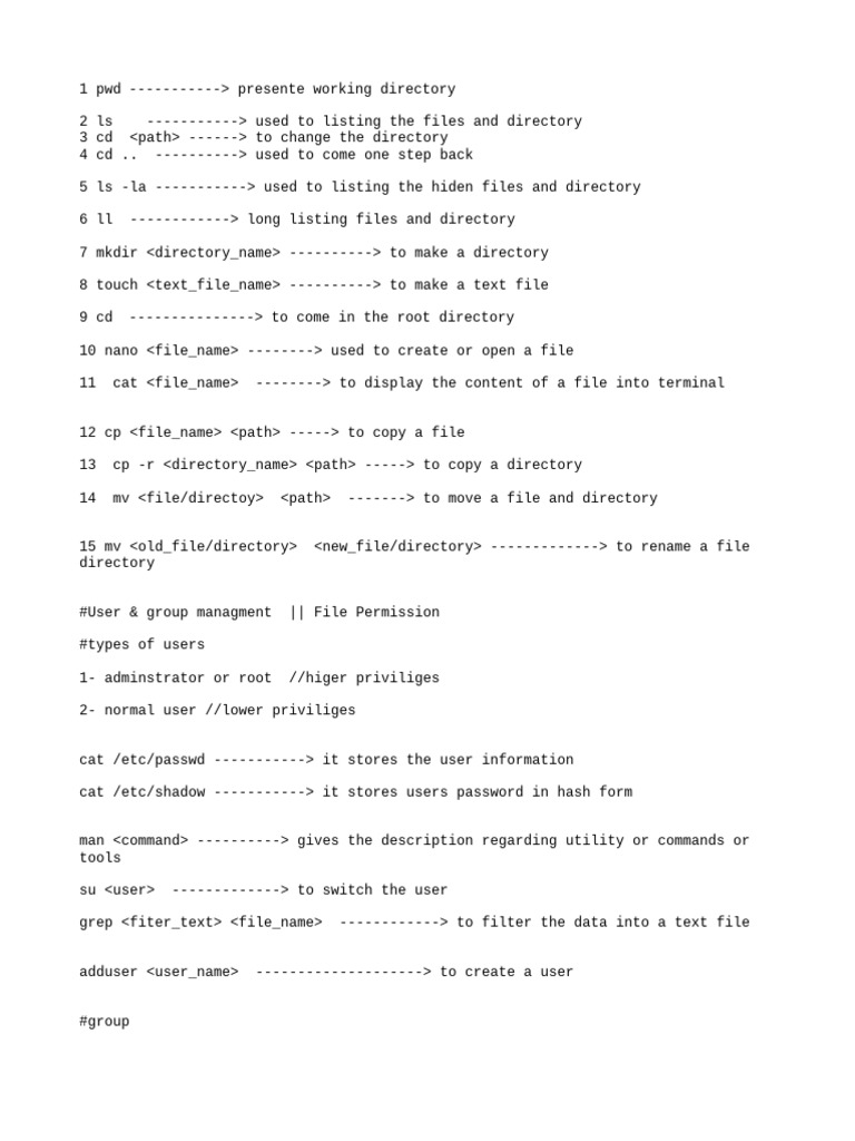Linux Commands | PDF | Computer File | Information Technology Management