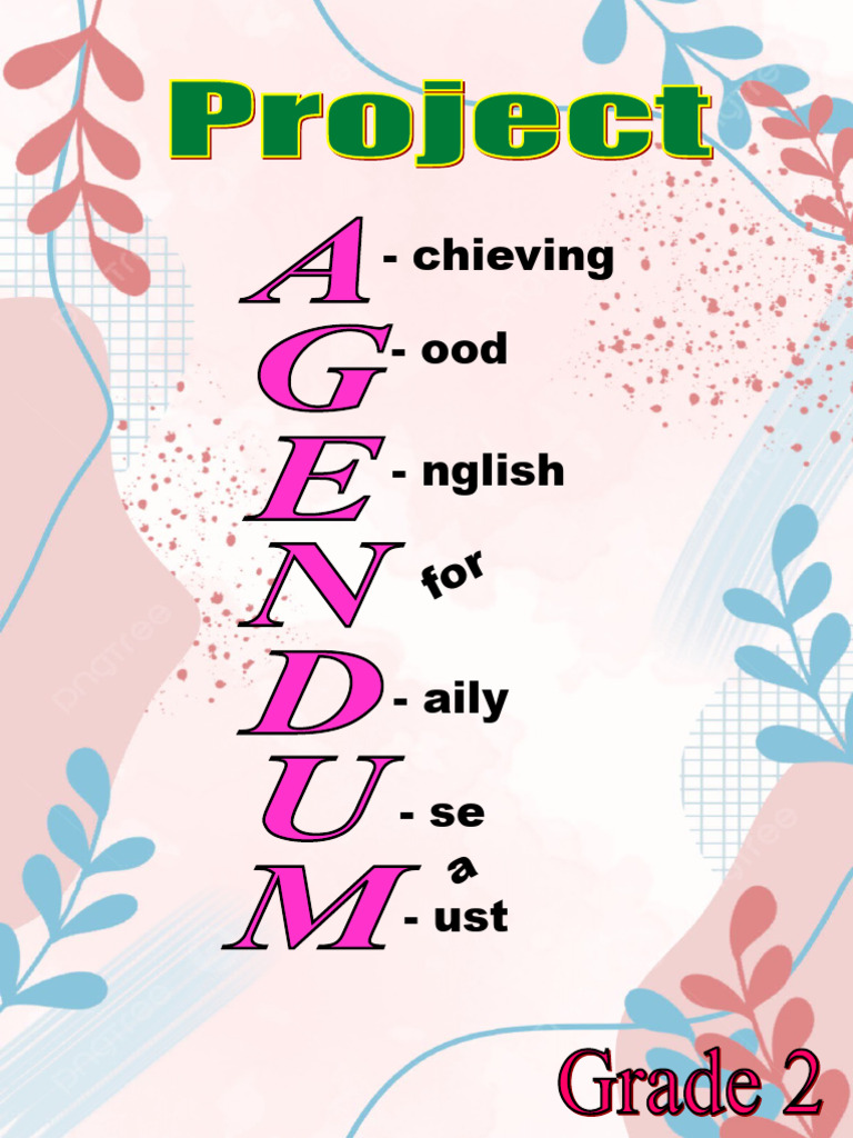 Project Agendum for Grade 2 Students | PDF | Philippines