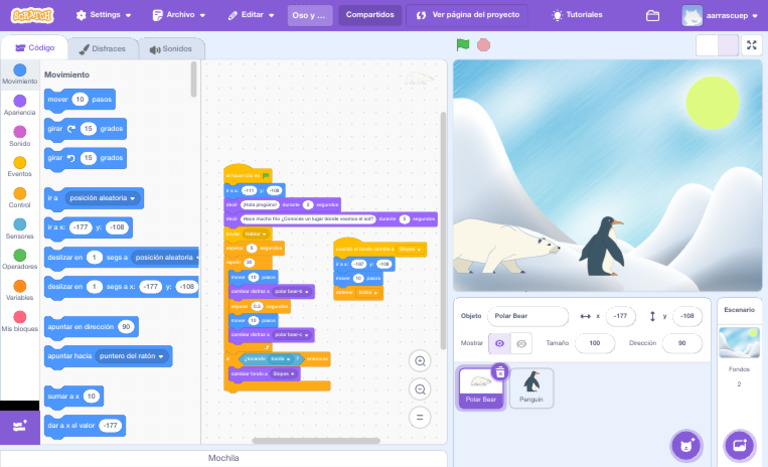 Oso y Pinguino On Scratch | PDF | Informática | Programación de ...
