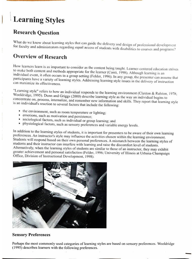 Learning Styles | PDF