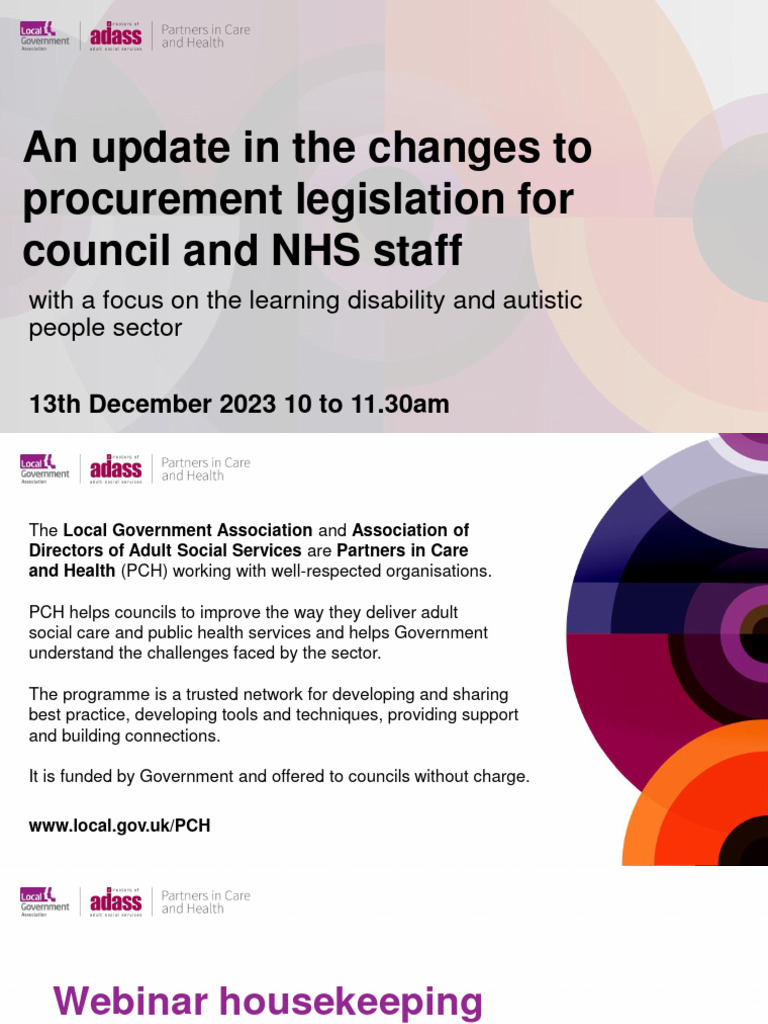 Procurement Changes for Councils & NHS | PDF | Procurement | National ...
