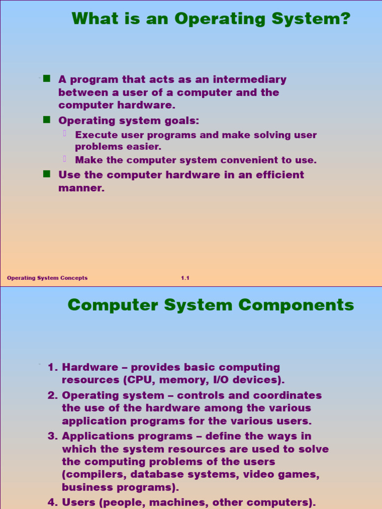 Overview of Operating System Concepts | PDF | Operating System ...