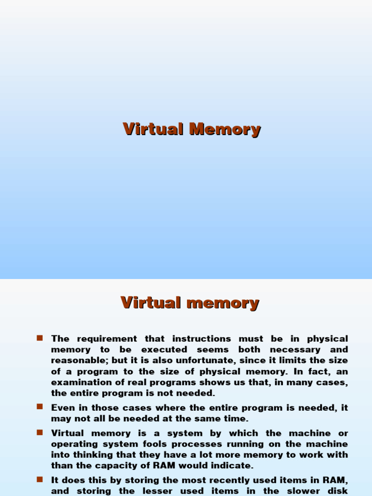 9 Virtual Memory | PDF | Computer Data Storage | Process (Computing)