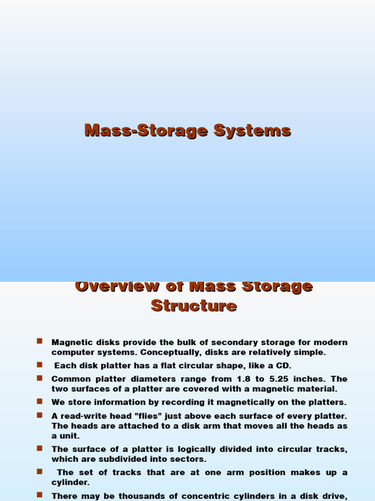 12 Mass Storage Systems | PDF | Computer Data Storage | Hard Disk Drive