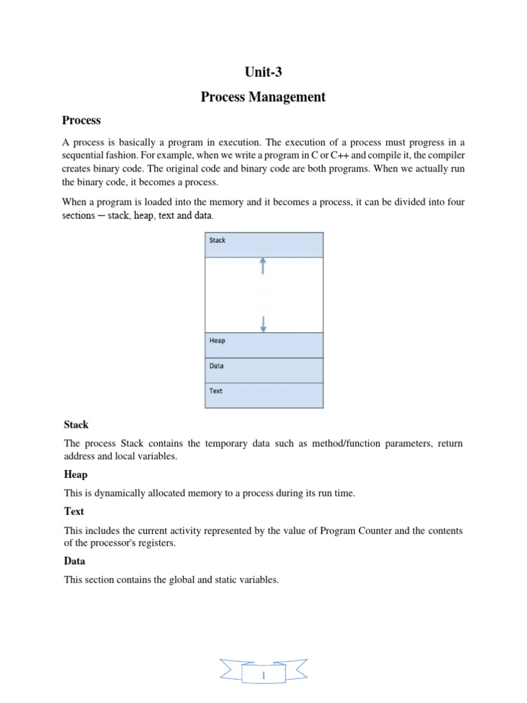 Unit-3 Process Management | PDF | Thread (Computing) | Process (Computing)