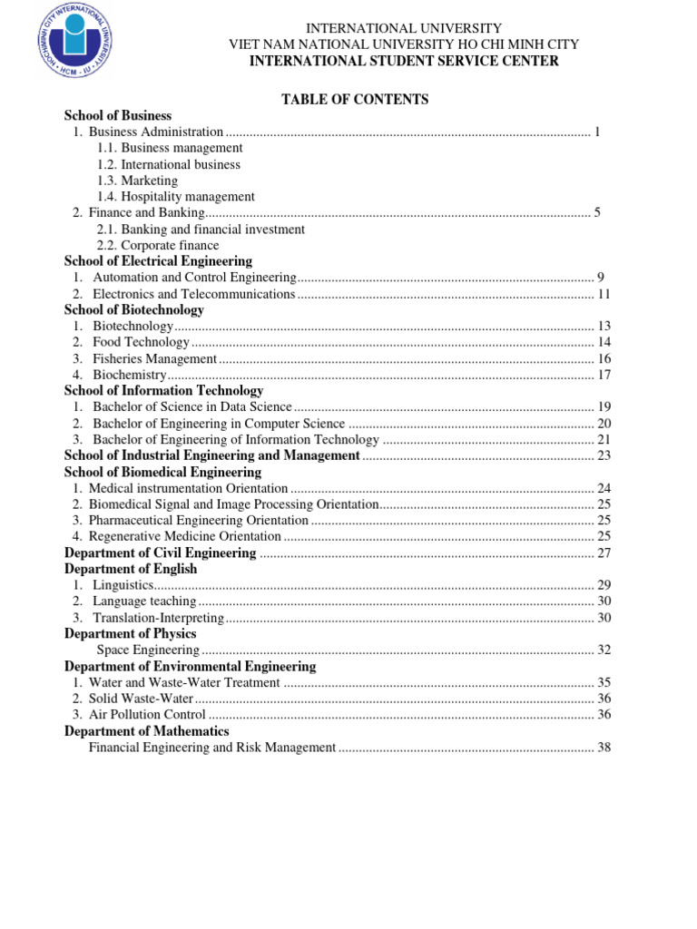 Official IU Courses A Guideline For International Exchange ...
