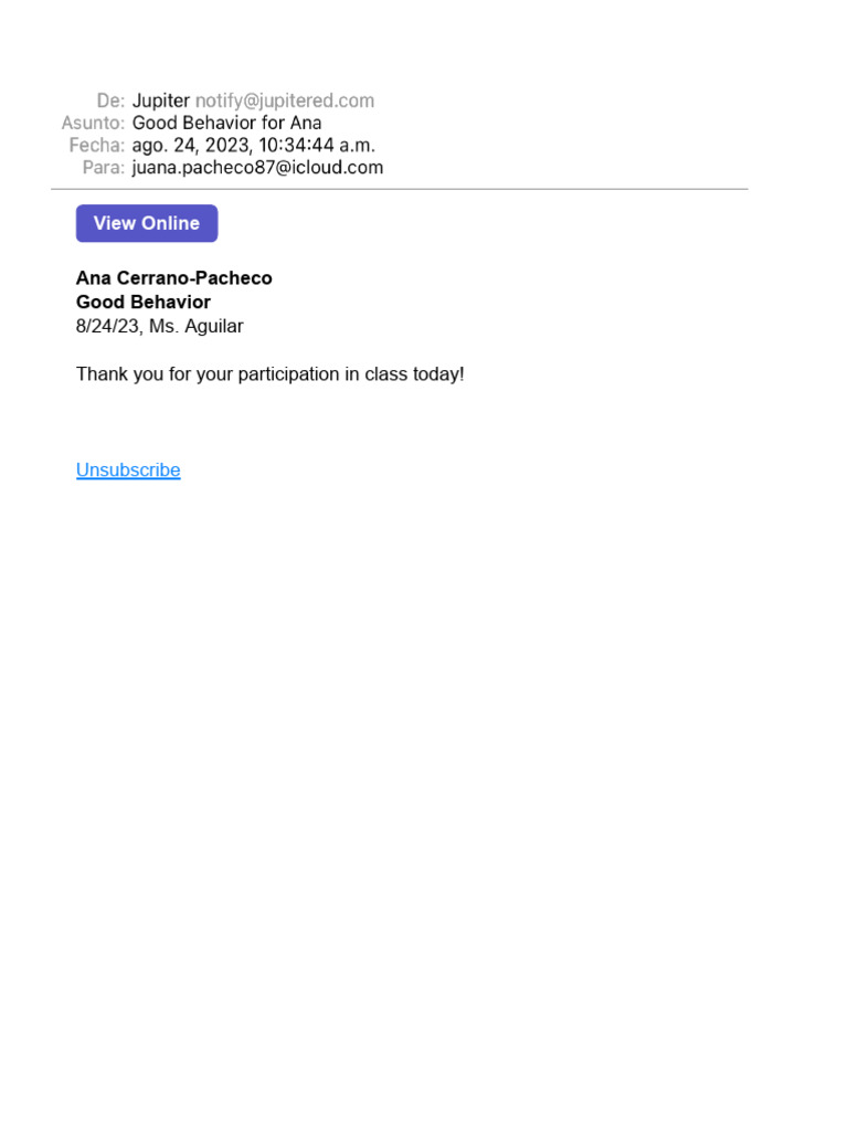 Good Behavior For Ana | PDF