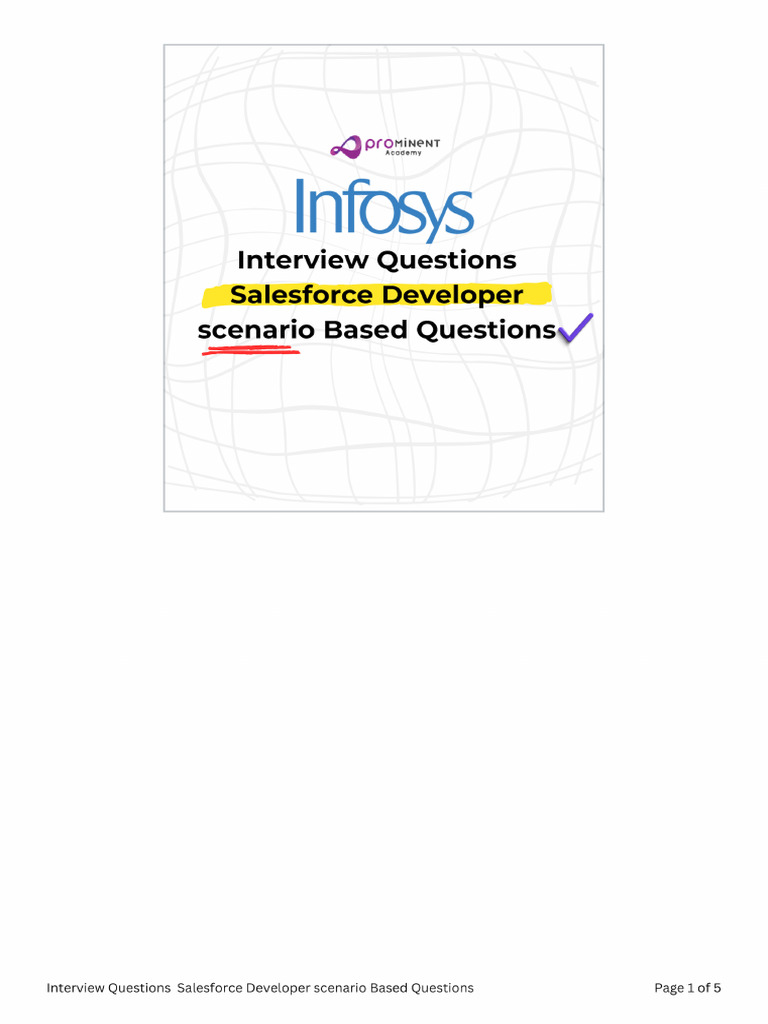 Infosys Scenario-Based Interview Questions - SFD | PDF