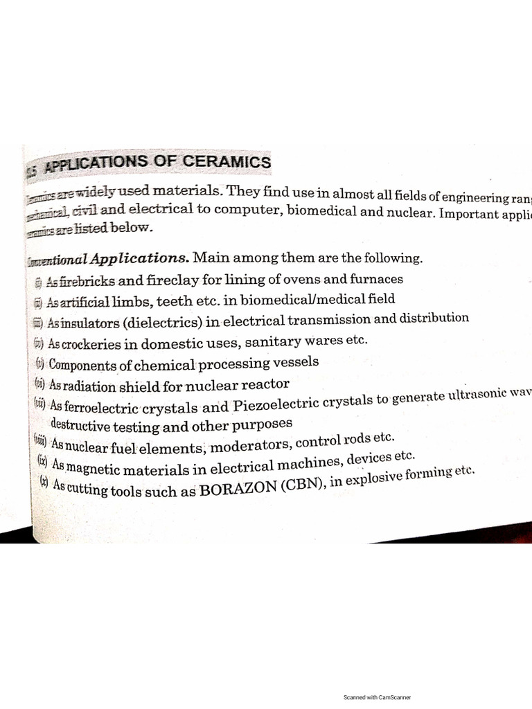 Applications of Ceramics | PDF
