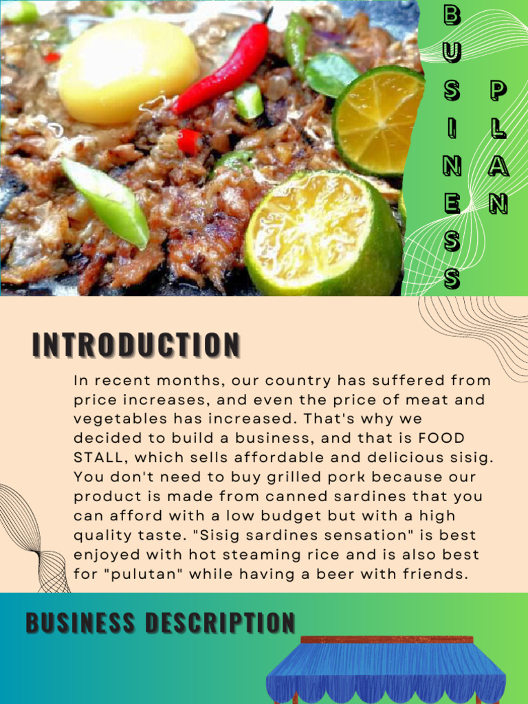 Sardines Sisig Sensation Business Plan | PDF | Foods
