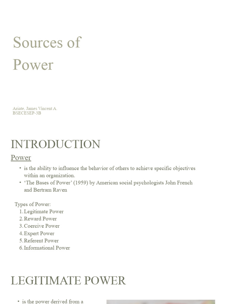 Sources of Power | PDF