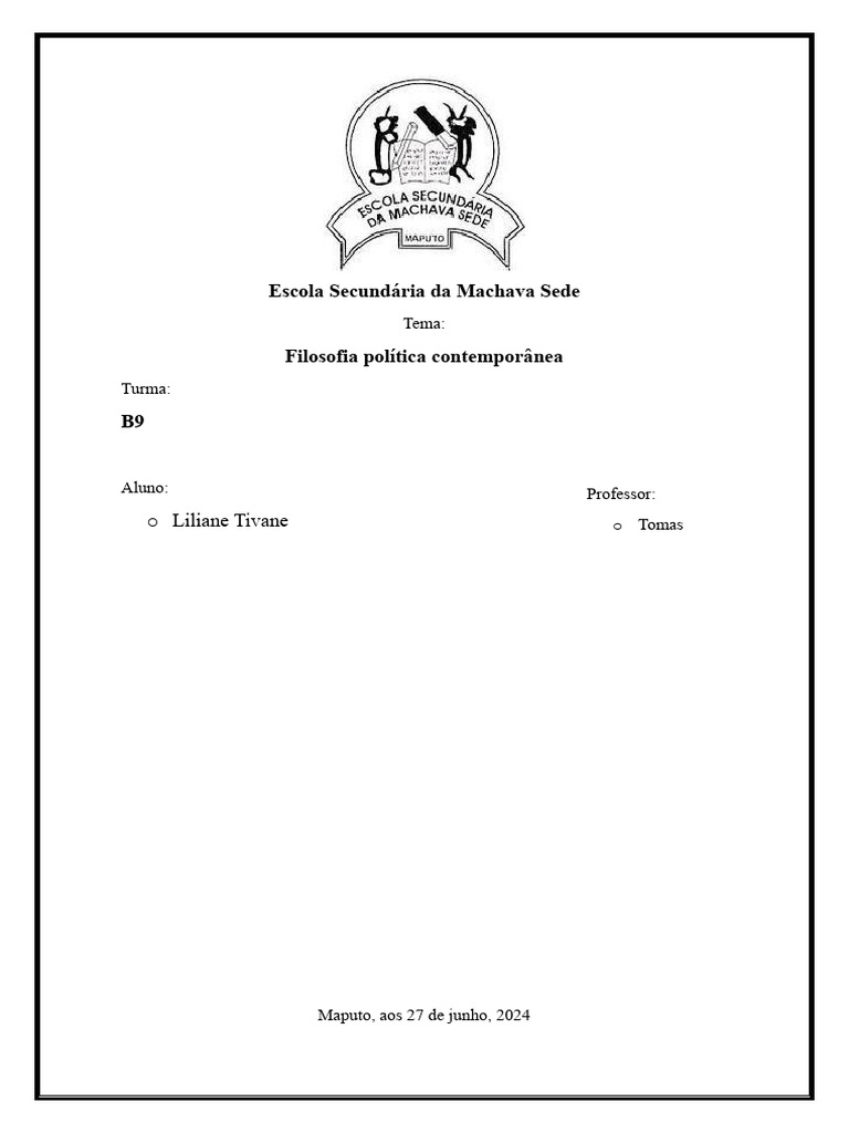 Escola Secundária Da Machava Sede-Capa | PDF