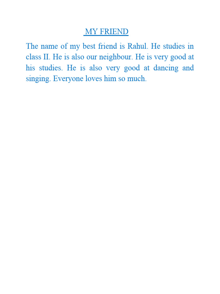 My Friend | PDF