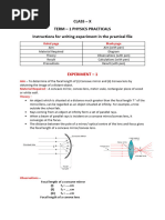 Practical of Class 10th Physics 2025-26 | PDF | Mirror | Optics