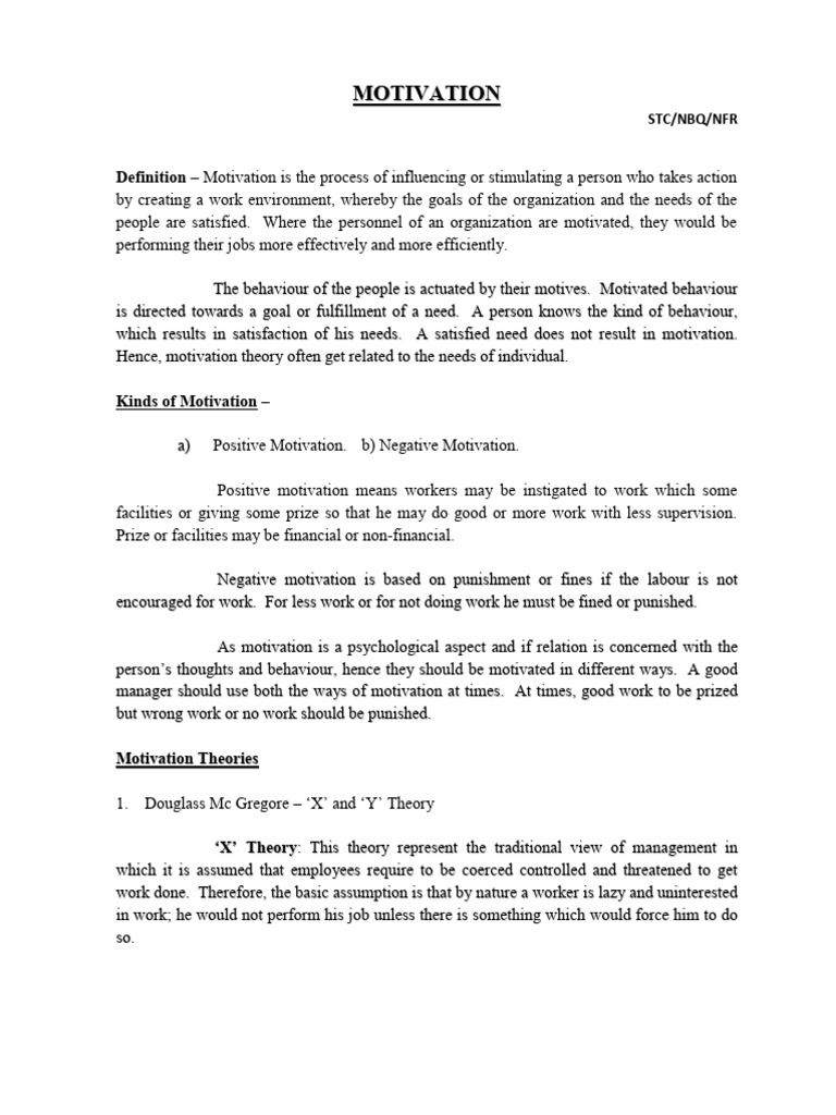 Motivation | PDF | Cognition | Behavior Modification