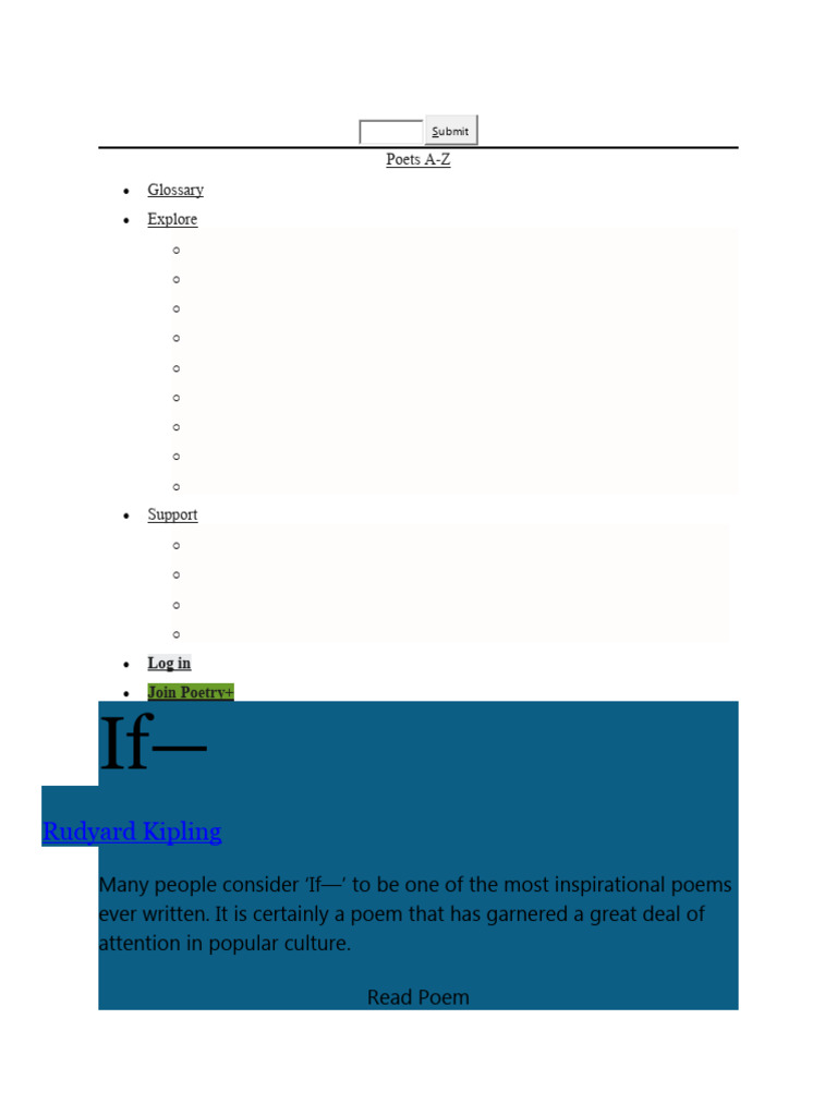 If by Ruryard Kipling | PDF | Language Arts & Discipline | Poetry