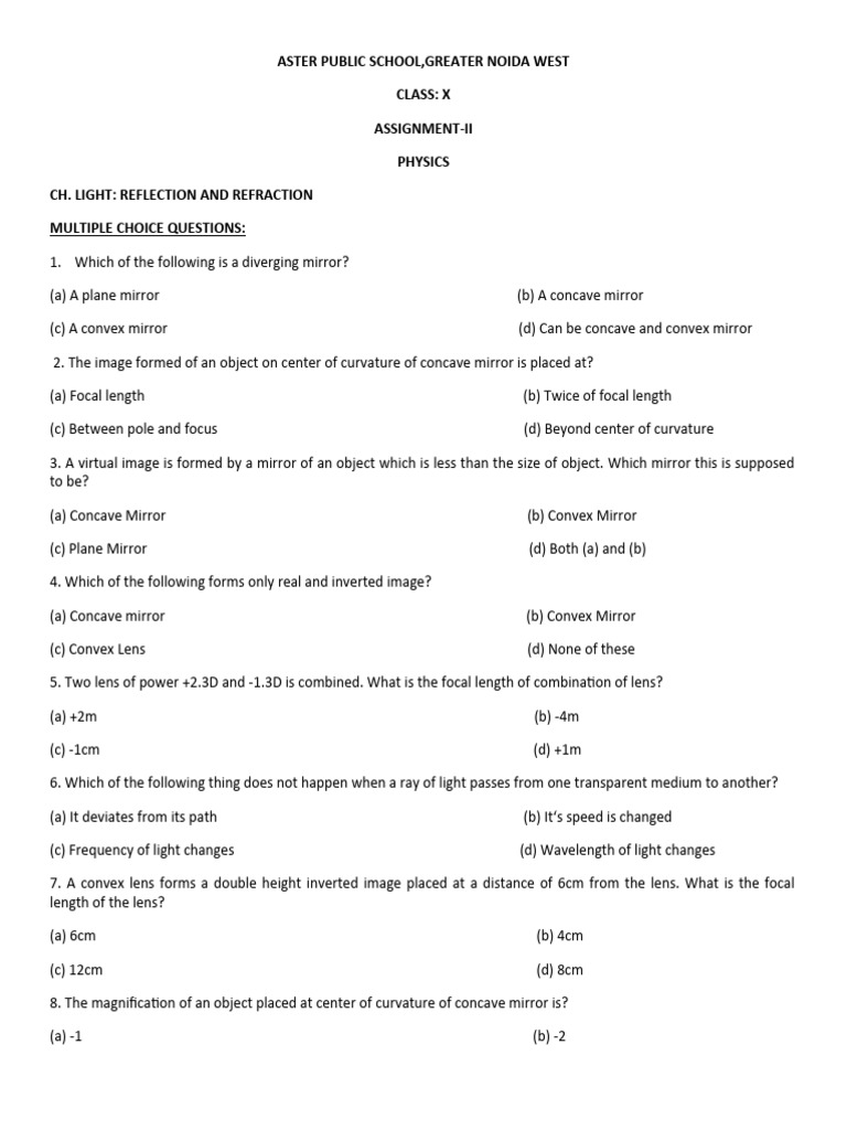 Assign Ii Pdf Mirror Electrodynamics