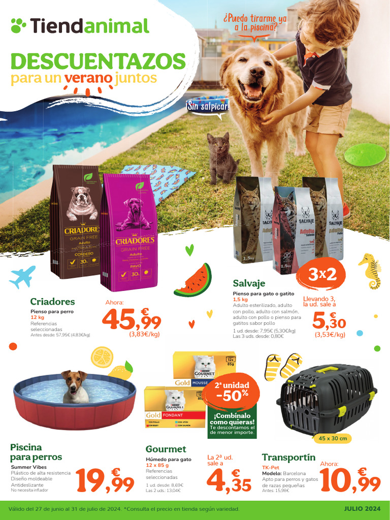 Folleto Tiendanimal Julio 2024 | PDF | La alimentación animal