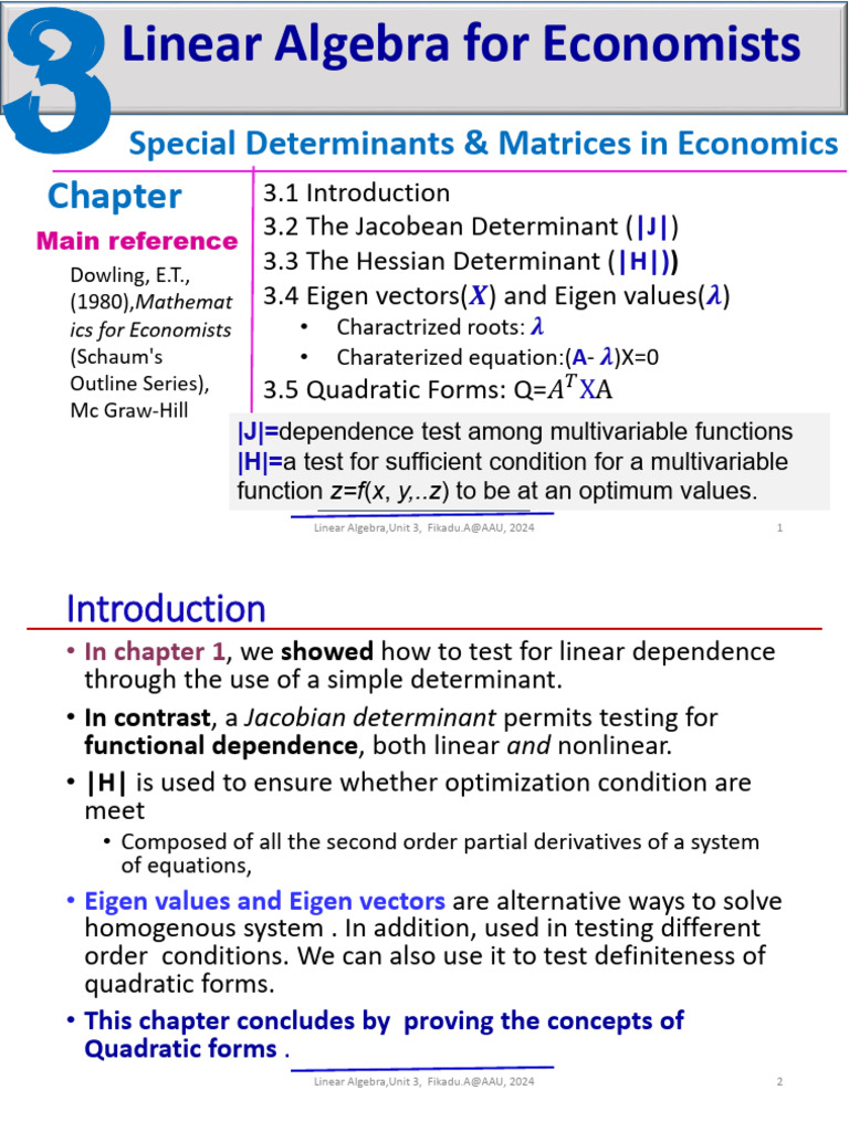 Linear Algebra For Economists (3e) | PDF | Eigenvalues And Eigenvectors ...