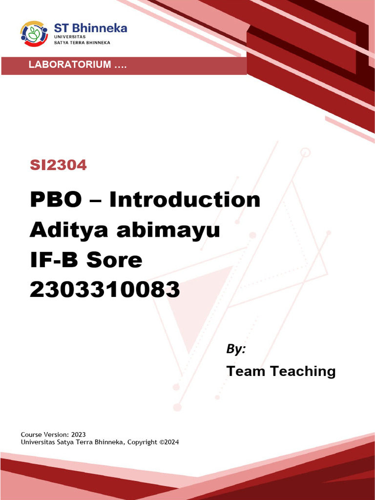 Modul Praktik v1 - Introduction (Aditya Abimayu) | PDF | Komputer